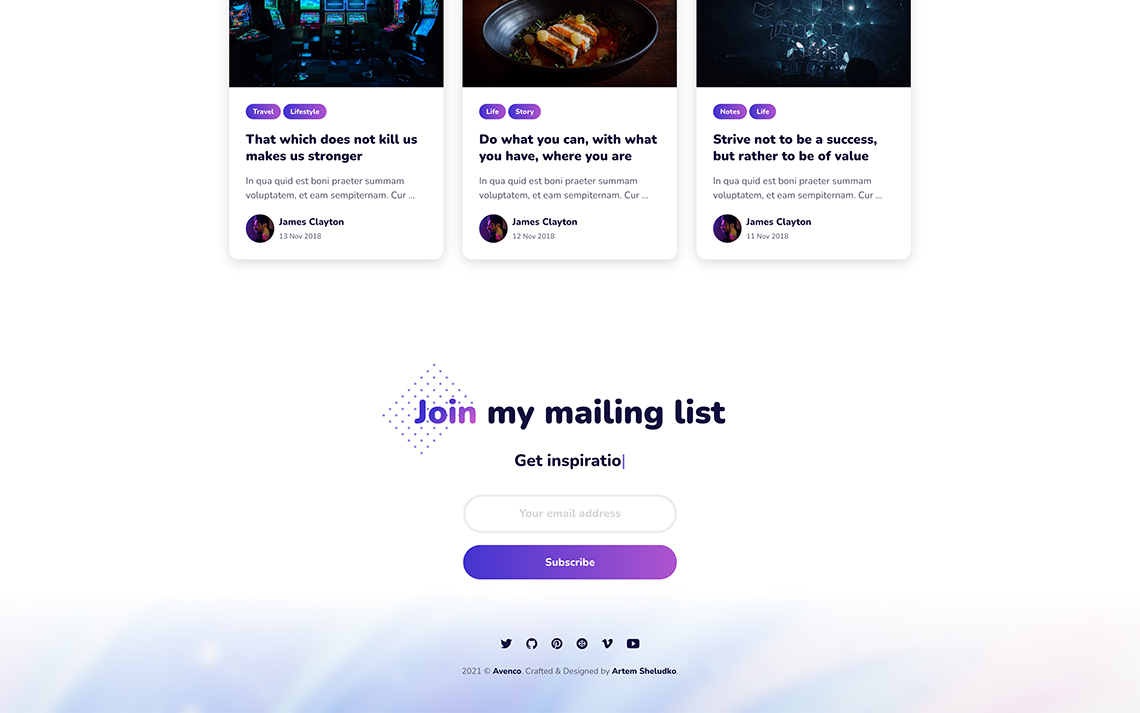 Avenco – Creative portfolio theme for Jekyll – Jekyll Themes Avenco – Creative portfolio theme for Jekyll – Jekyll Themes