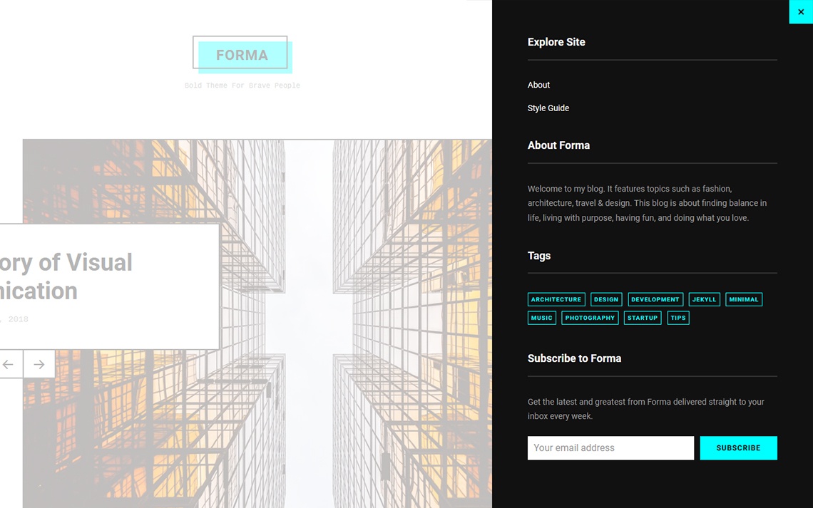 Forma – Bold masonry blog theme – Jekyll Themes