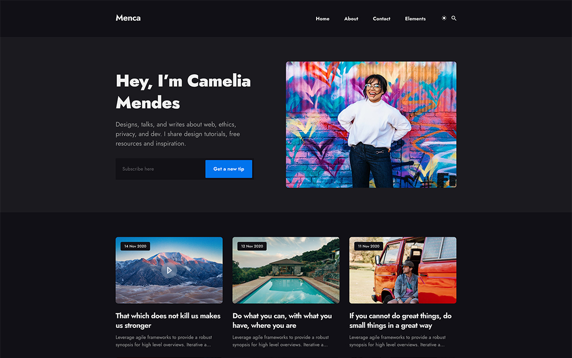 Menca – Modern personal blogging theme – Jekyll Themes Menca – Modern personal blogging theme – Jekyll Themes