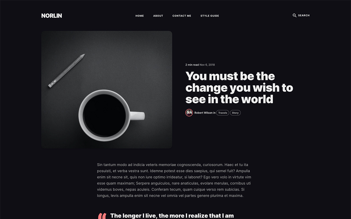 Norlin – Beautiful dark blog theme – Jekyll Themes Norlin – Beautiful dark blog theme – Jekyll Themes