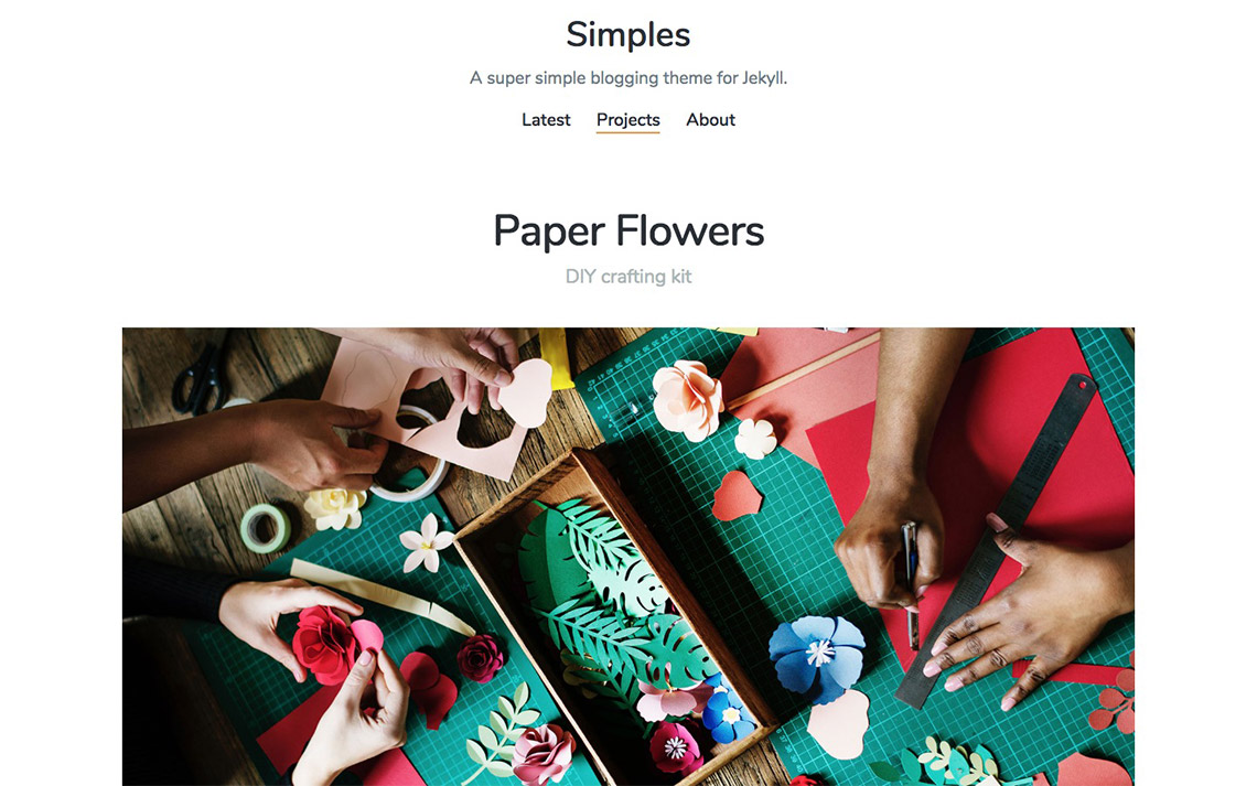 Simples – A super simple blogging theme for Jekyll – Jekyll Themes