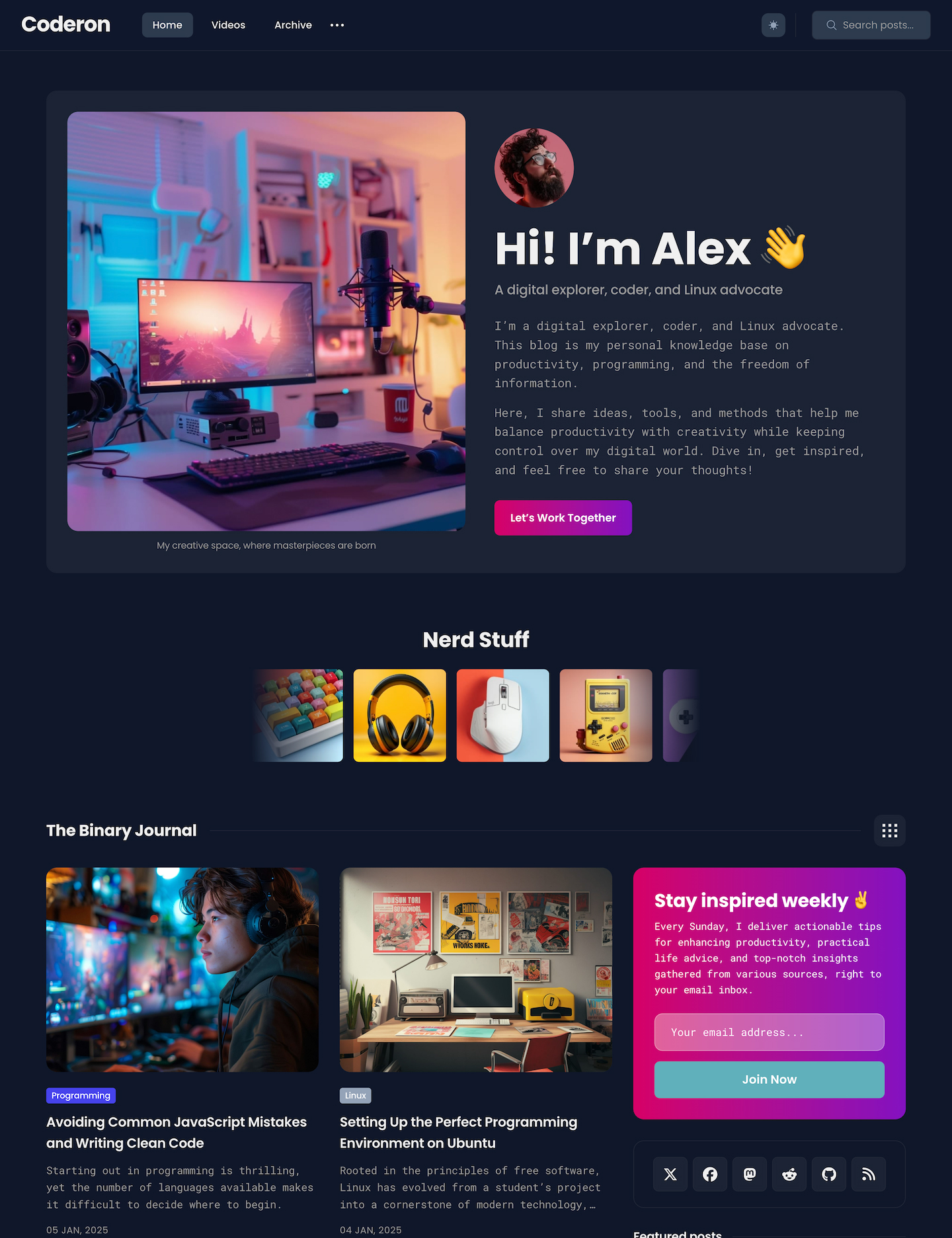Coderon – A super modern, unique Jekyll blog theme – Jekyll Themes