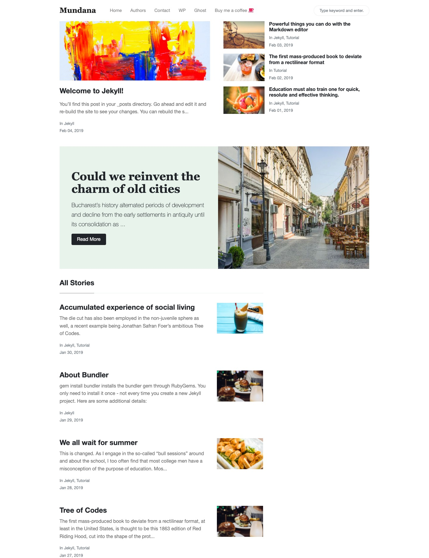 Mundana – Jekyll theme for bloggers – Jekyll Themes