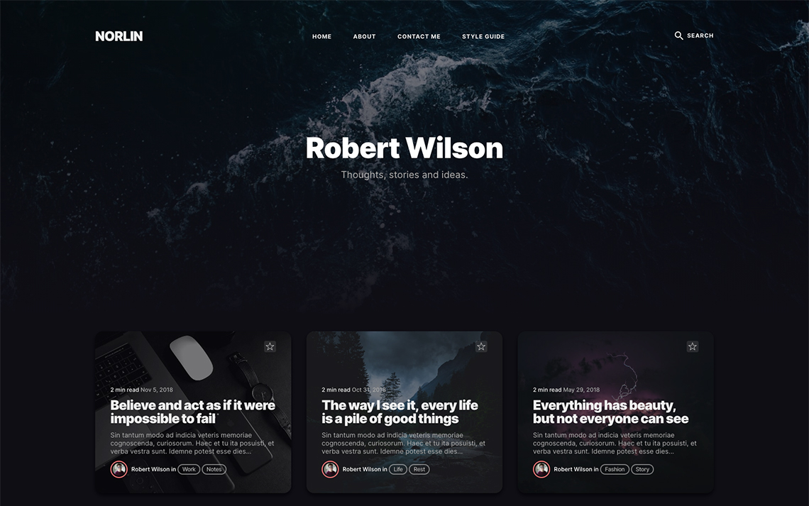 Norlin – Beautiful dark blog theme – Jekyll Themes Norlin – Beautiful dark blog theme – Jekyll Themes