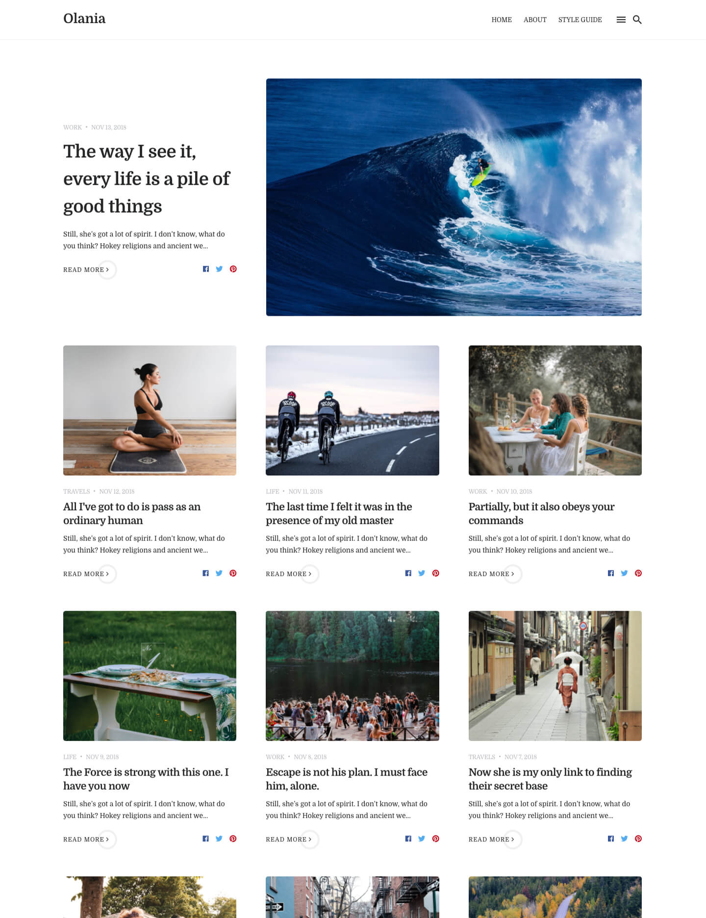 Olania – Minimal blog + magazine theme – Jekyll Themes Olania – Minimal blog + magazine theme – Jekyll Themes
